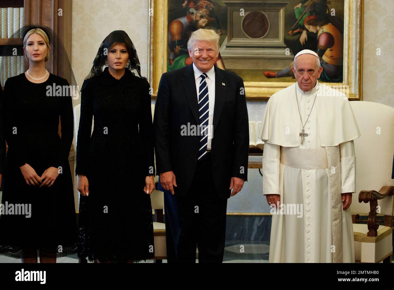 Ivanka Trump, first lady Melania Trump, and President Donald Trump ...
