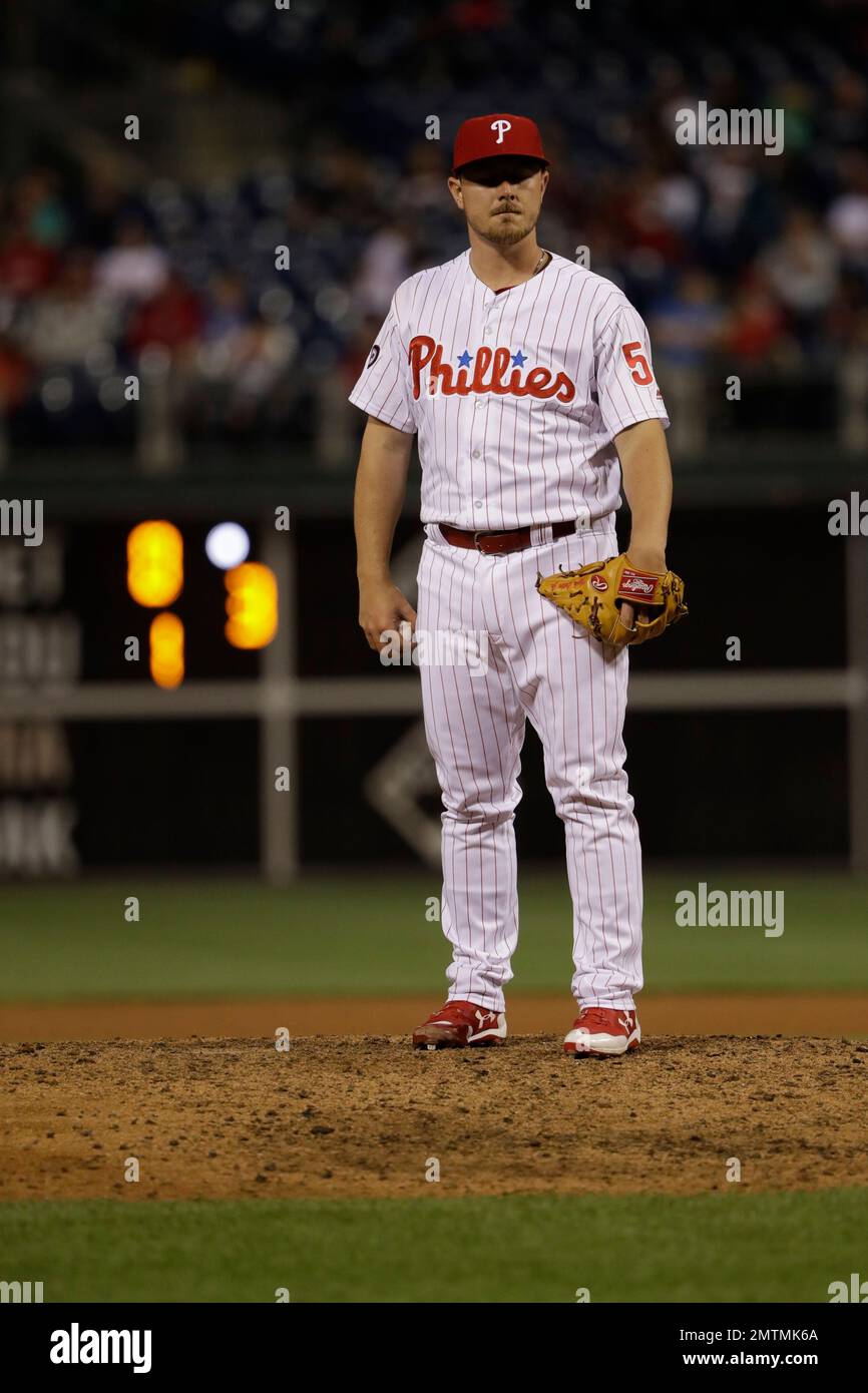 Philadelphia Phillies' Mark Leiter Jr. in action during a baseball game ...