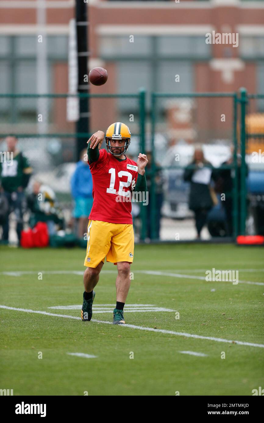 Green Bay Packers Aaron Rodgers participates in an NFL football ...