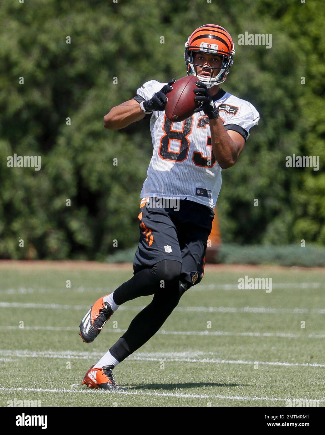 Cincinnati Bengals wide receiver Tyler Boyd runs a drill during ...