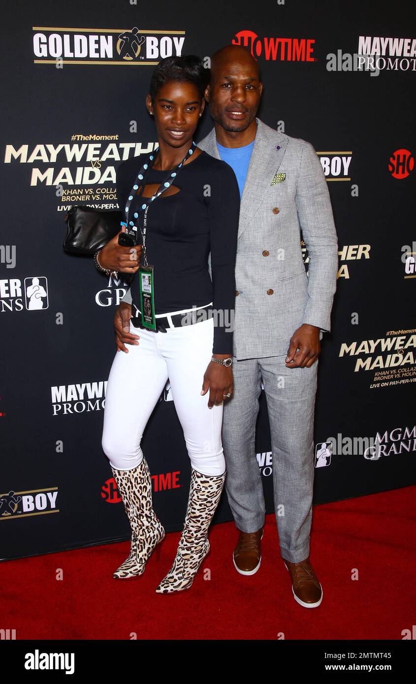 Brooklyn Hopkins and Bernard Hopkins at Showtime’s Mayweather vs ...