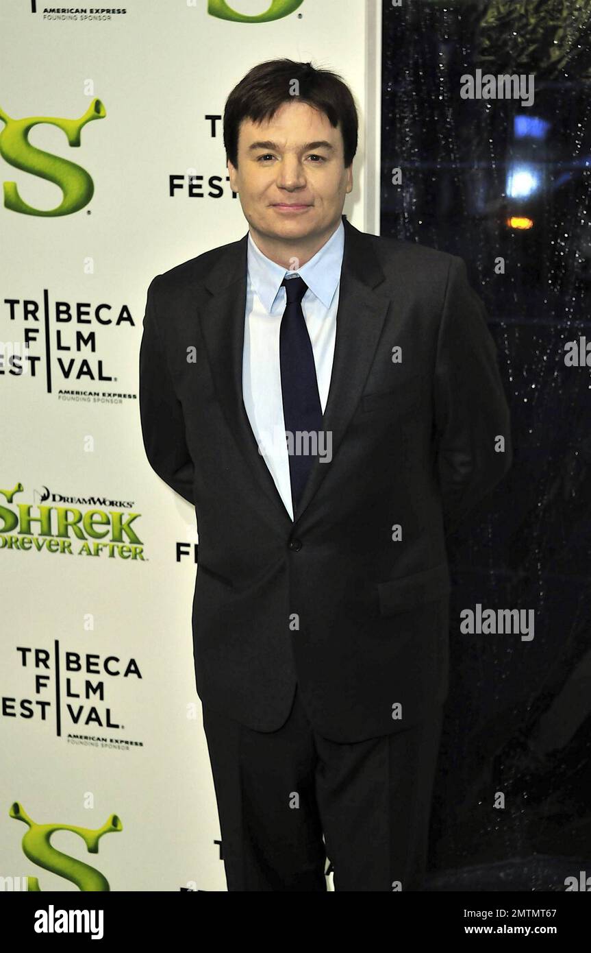 Mike Myers arrives at the opening night premiere of Shrek Forever After ...