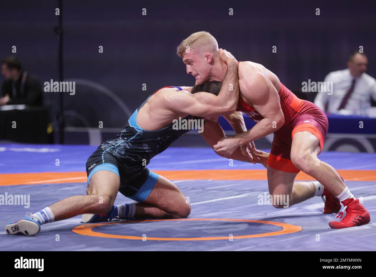 ZAGREB, CROATIA – FEBRUARY 01: Hayden Michael Hidlay of USAcompetes ...