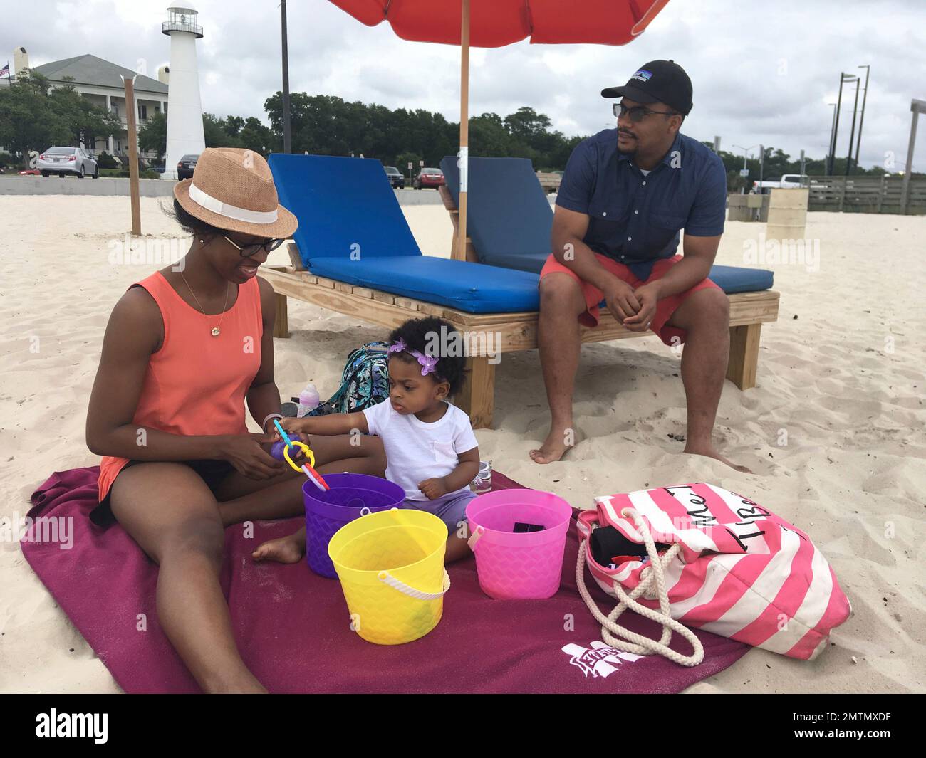 In this May 18, 2017 photograph, Kendra Winnick, left, enjoys the beach ...