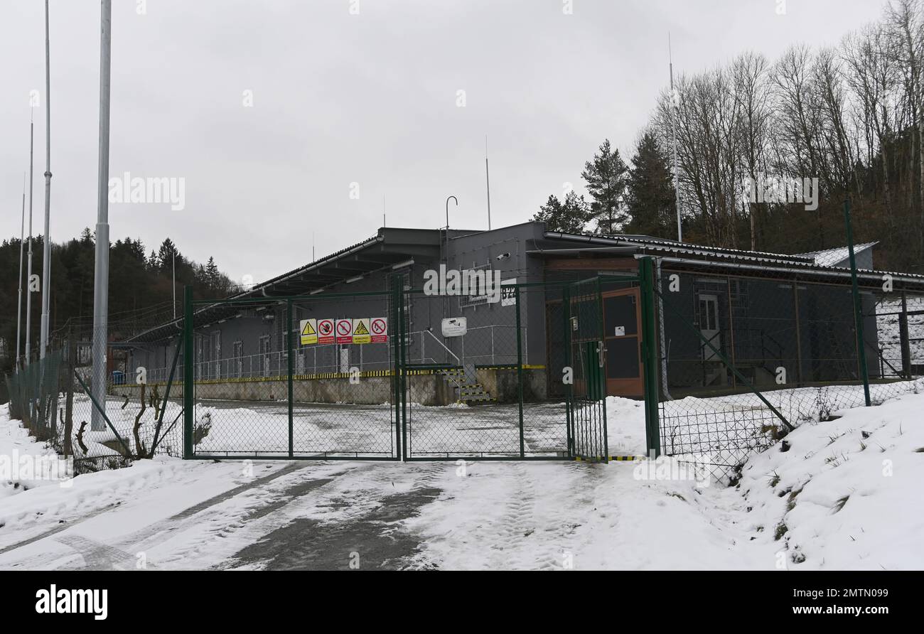 Vlachovice, Czech Republic. 01st Feb, 2023. The building in Vrbetice ...