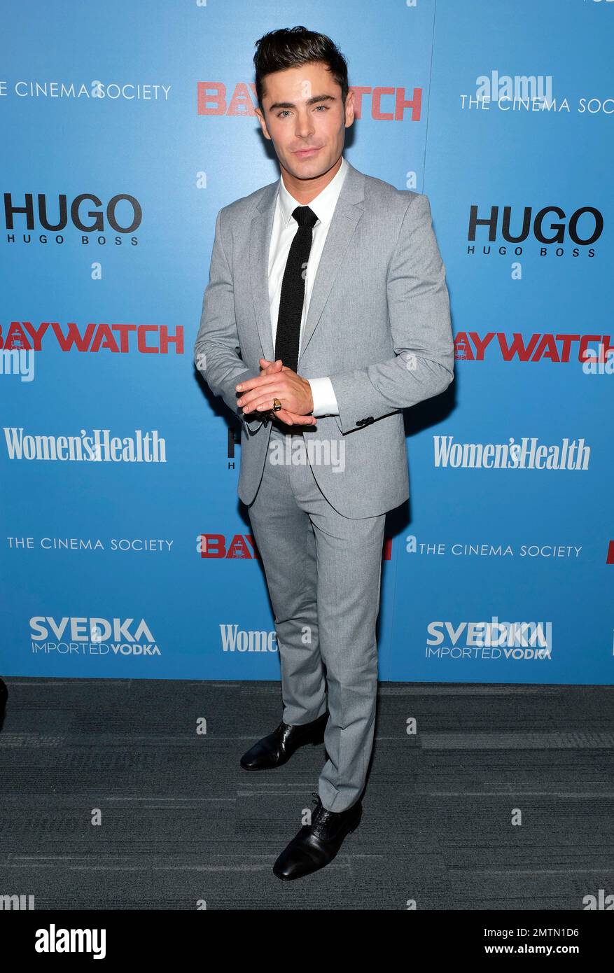 Zac Efron attends a "Baywatch" screening, hosted by The Cinema Society ...