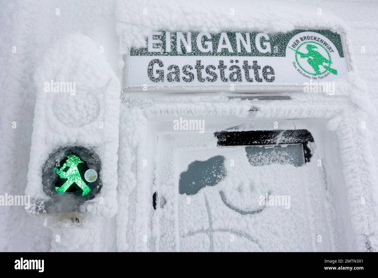 Schierke, Germany. 01st Feb, 2023. A so-called Corona traffic light at ...