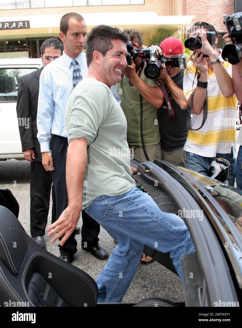Simon Cowell is living the life of an American Idol as he leaves the ...