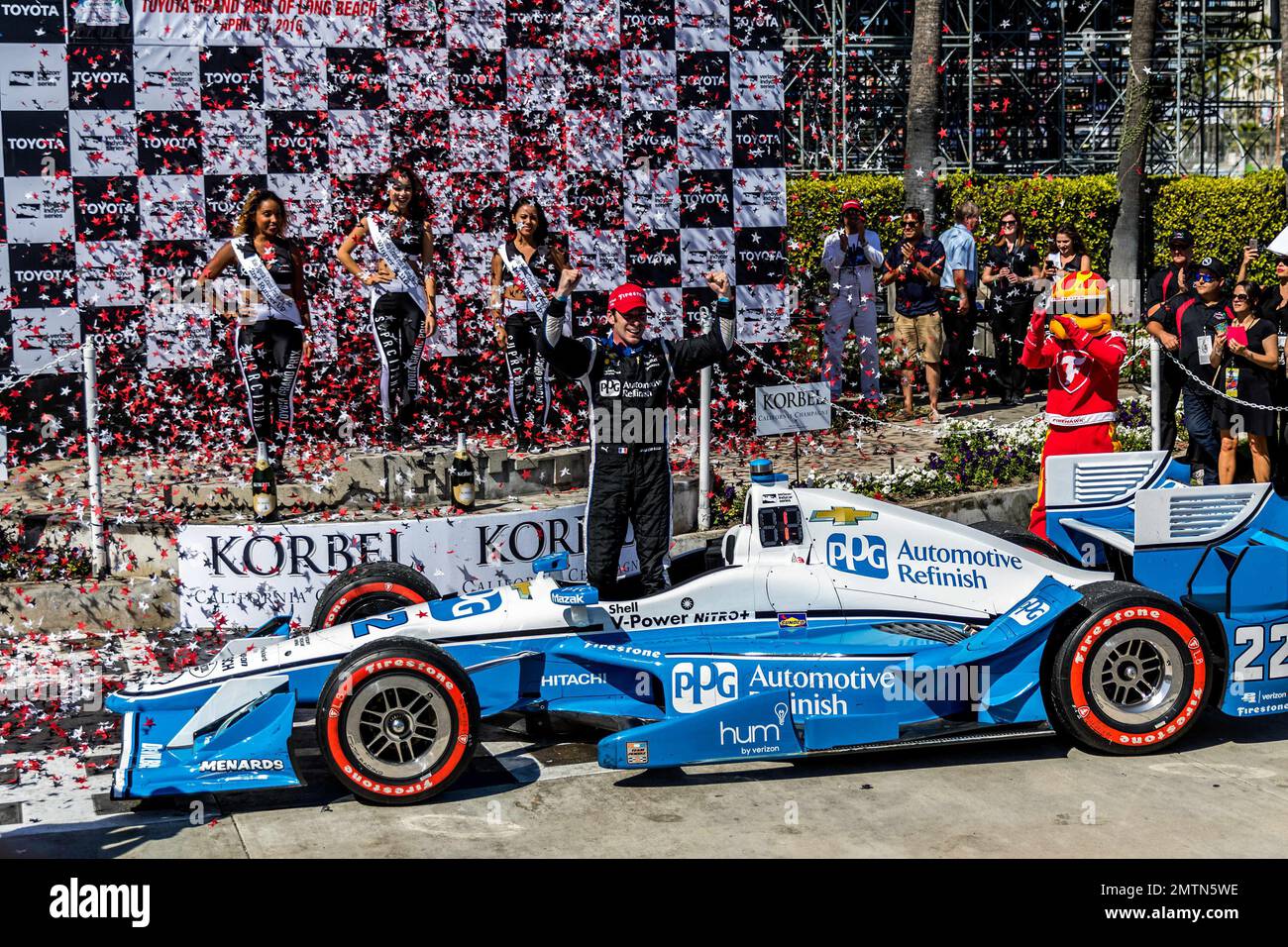 Simon Pagenaud at The Toyota Grand Prix held in Long Beach, California ...