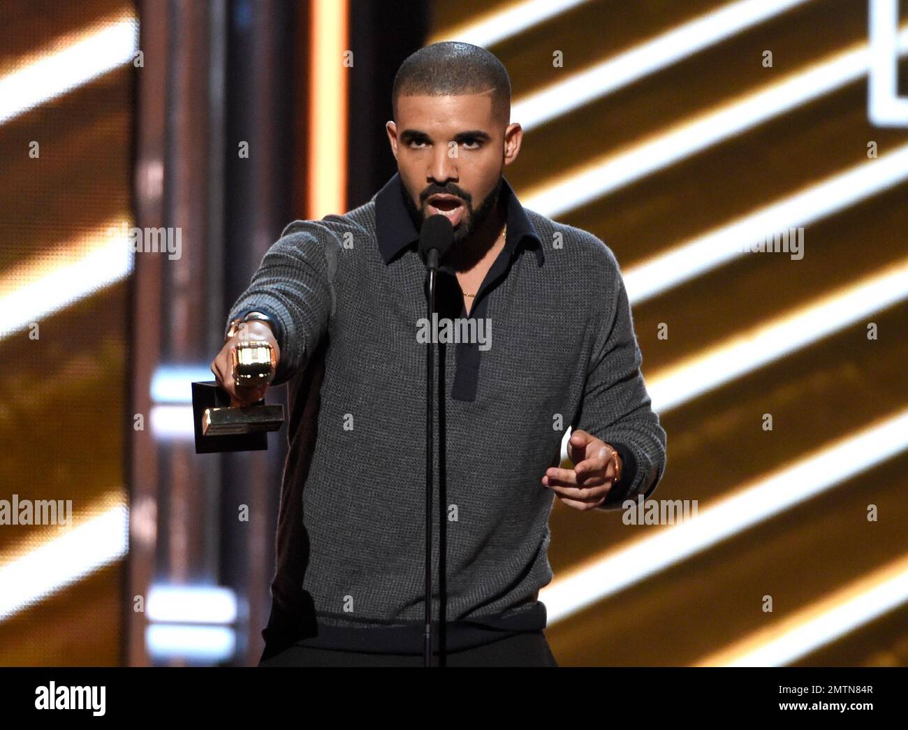 Drake accepts the award for top Billboard 200 album for "Views" at the ...