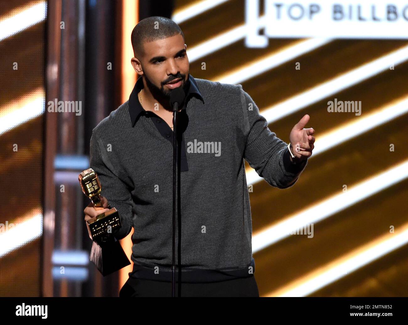 Drake accepts the award for top Billboard 200 album for "Views" at the ...