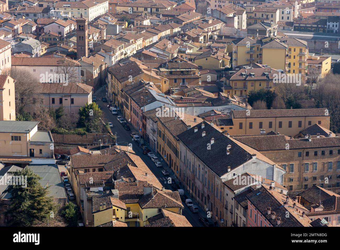 Cremona, Italy - january 20 2023 - in the photo: panoramic view of ...