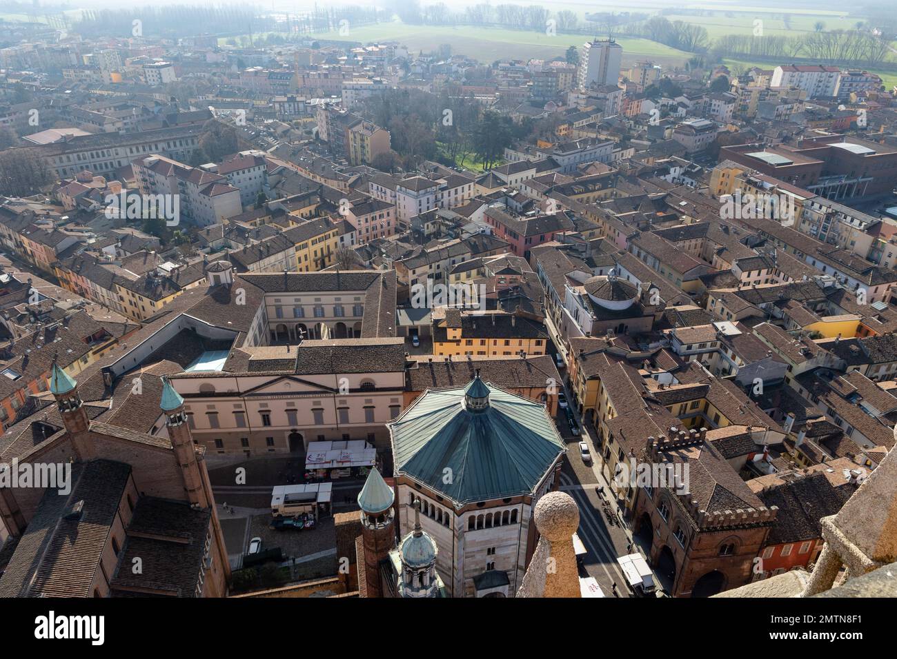 Cremona, Italy - january 20 2023 - in the photo: panoramic view of ...