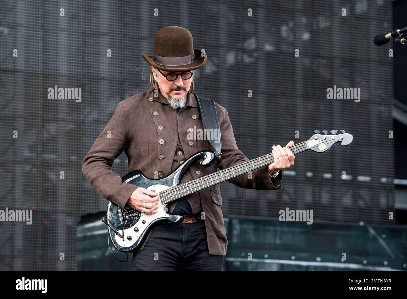 Les Claypool of Primus performs at Rock On The Range Music Festival on ...