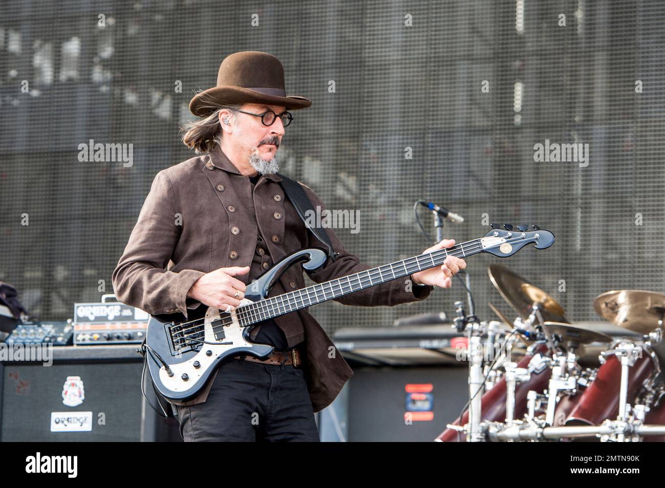 Les Claypool of Primus performs at Rock On The Range Music Festival on ...