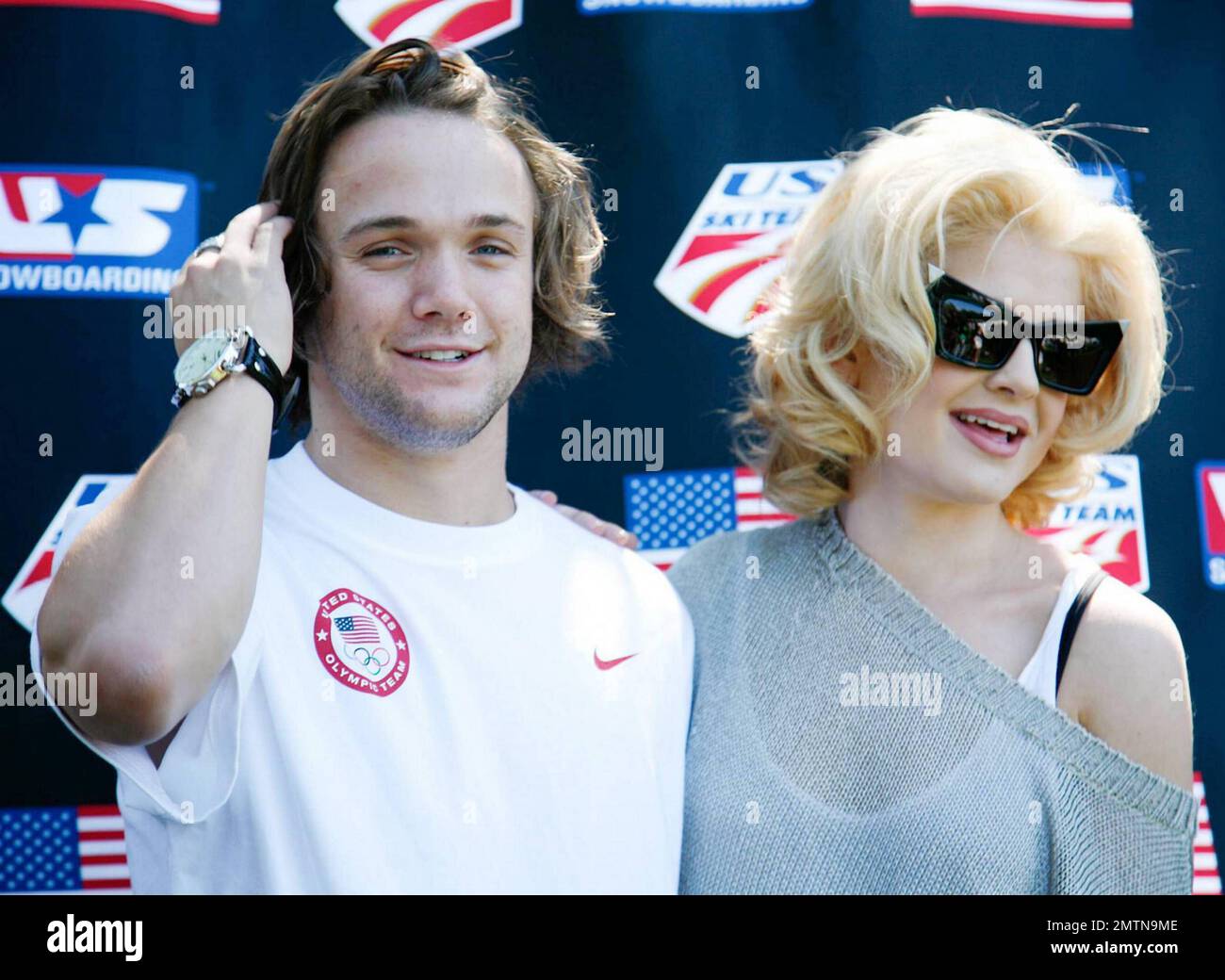 Olympic snowboarder Louis Vito poses with Kelly Osbourne at the Los ...