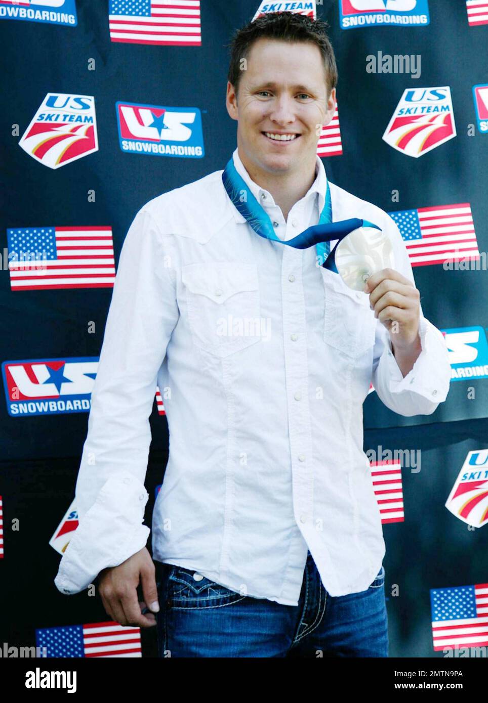 World Cup aerial skier Jeret "Speedy" Peterson poses at the Los Angeles ...