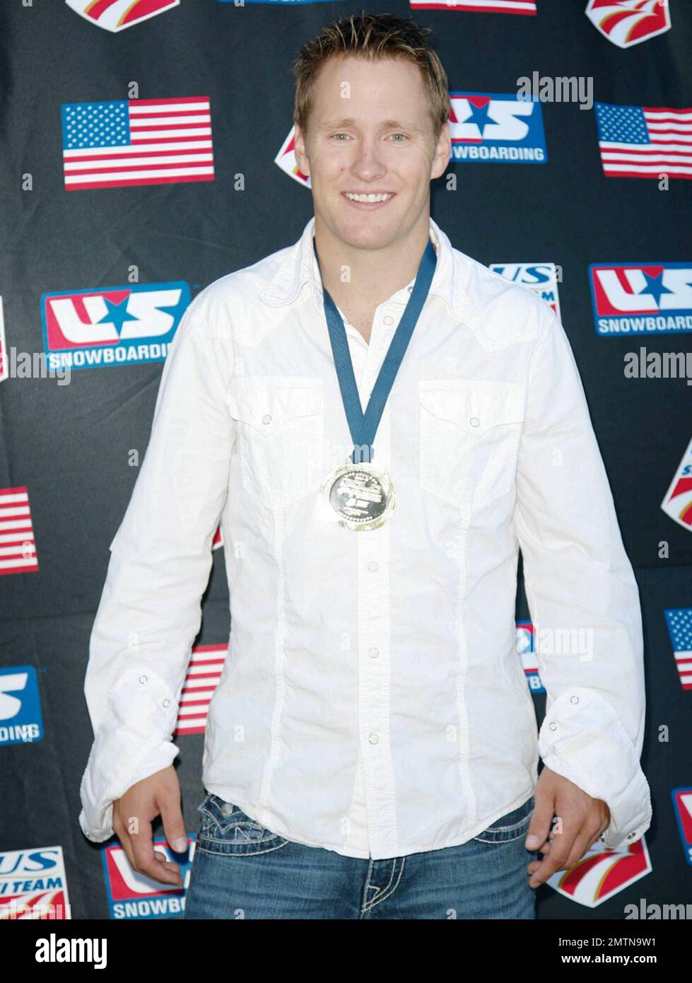 World Cup aerial skier Jeret "Speedy" Peterson poses at the Los Angeles ...