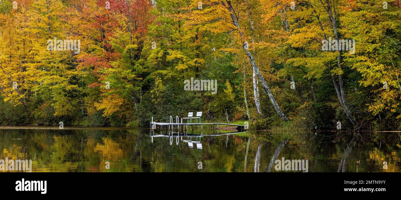 Fall colors on the East Fork of the Chippewa River in northern ...