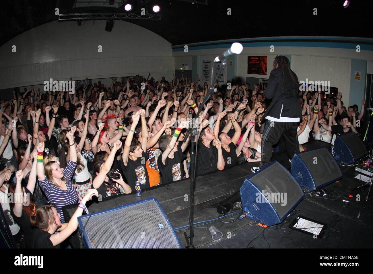 EXCLUSIVE!! The ragga rock metal band Skindred perform a warm up gig at ...