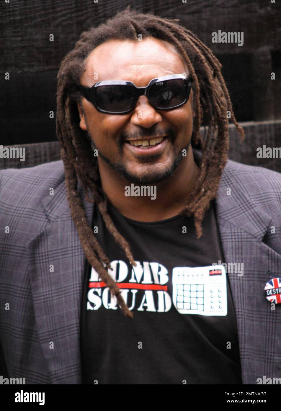 Benji Webbe of the Welsh rock reggae metal band Skindred performs live ...