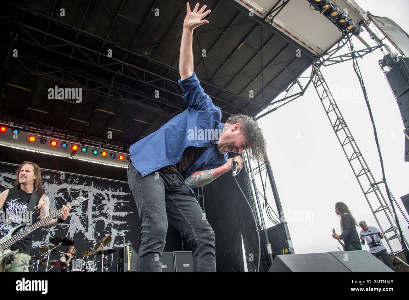Hernan Hermida of Suicide Silence performs at Rock On The Range Music ...