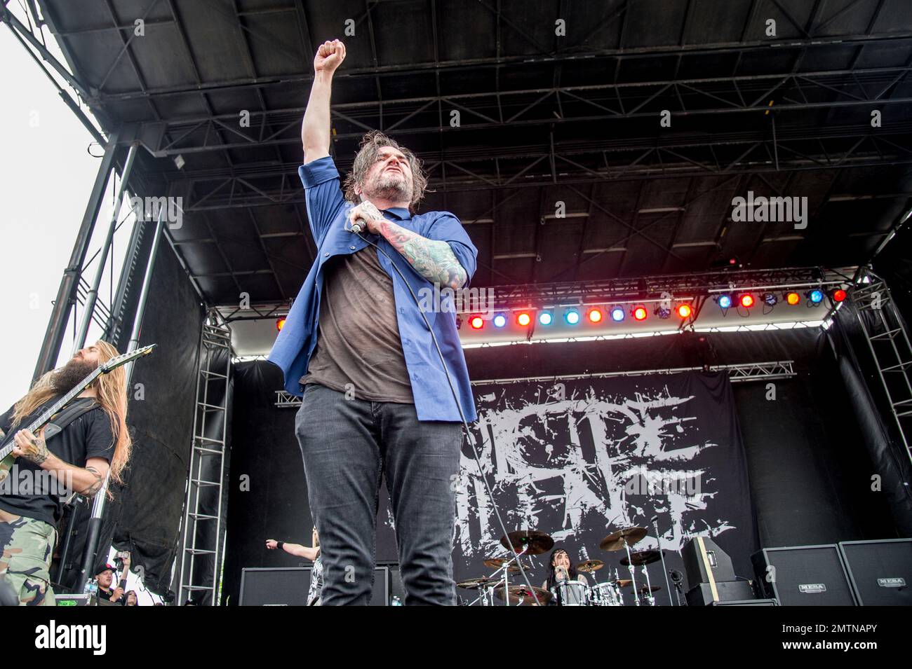 Hernan Hermida of Suicide Silence performs at Rock On The Range Music ...