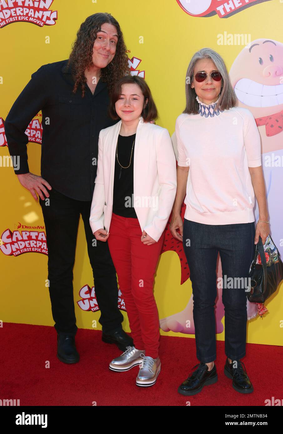 'Weird Al' Yankovic, left, and his family arrive at the LA Premiere of ...