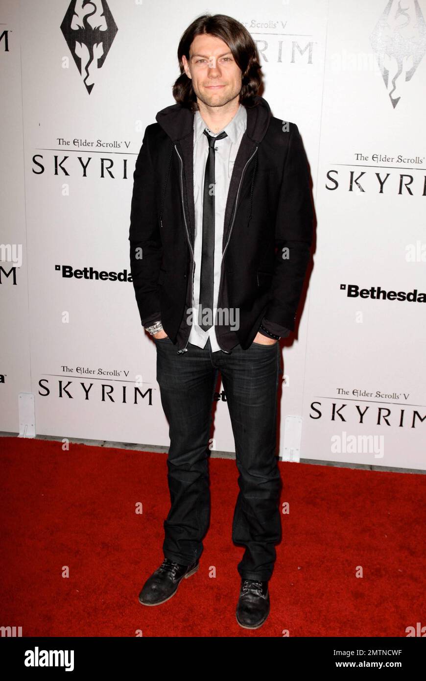 Actor Patrick Fugit attends the Elder Scrolls V: Skyrim Official Launch ...