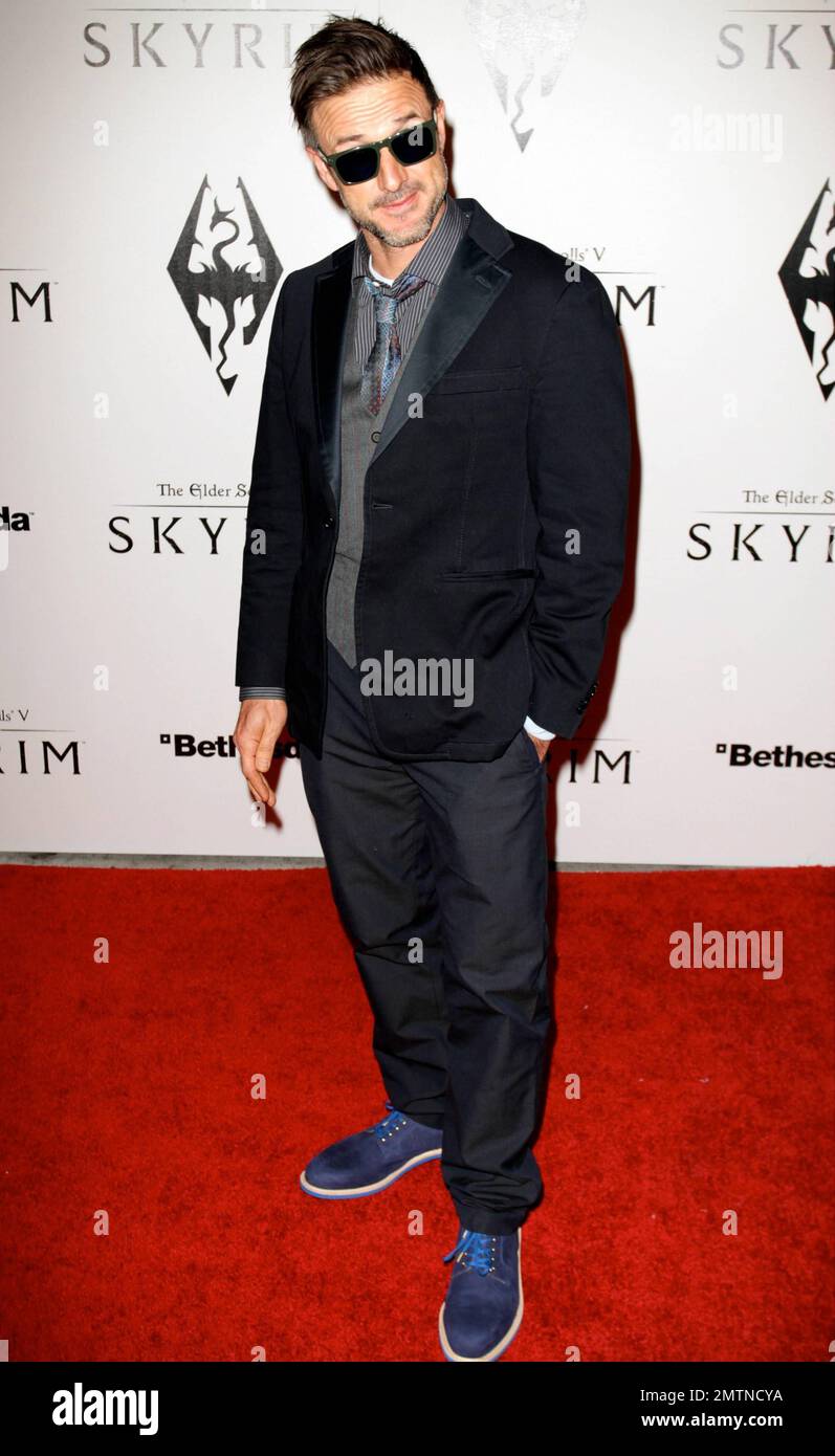 Actor David Arquette attends the Elder Scrolls V: Skyrim Official ...