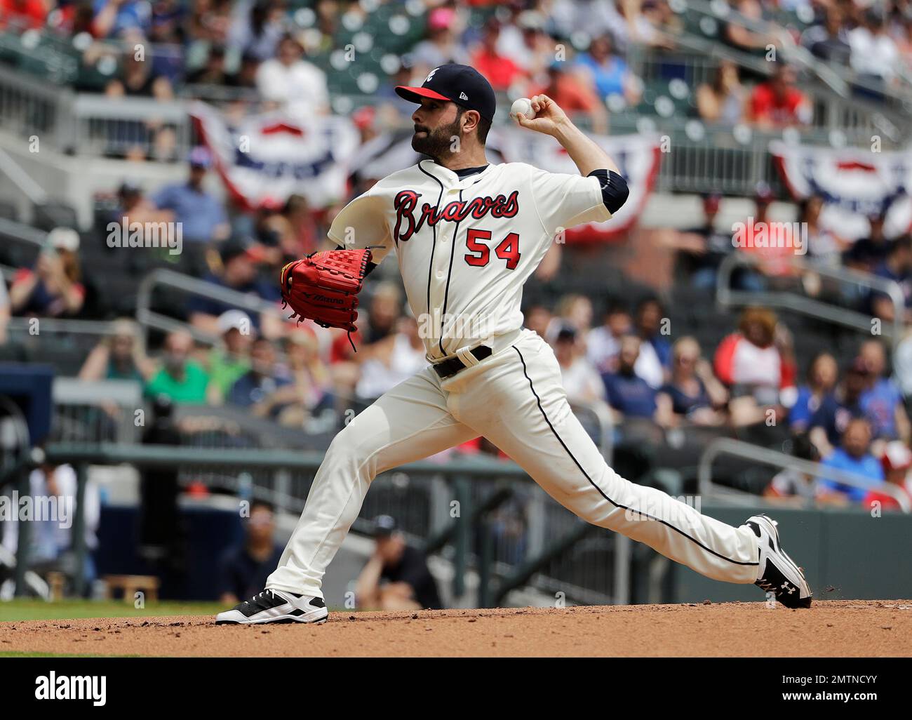 Atlanta Braves starting pitcher Jaime Garcia throws in the third inning ...