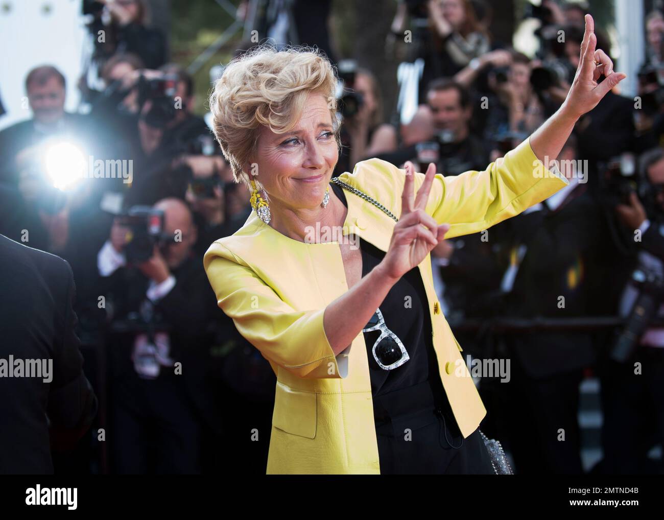 Emma Thompson poses for photographers upon arrival at the screening of ...