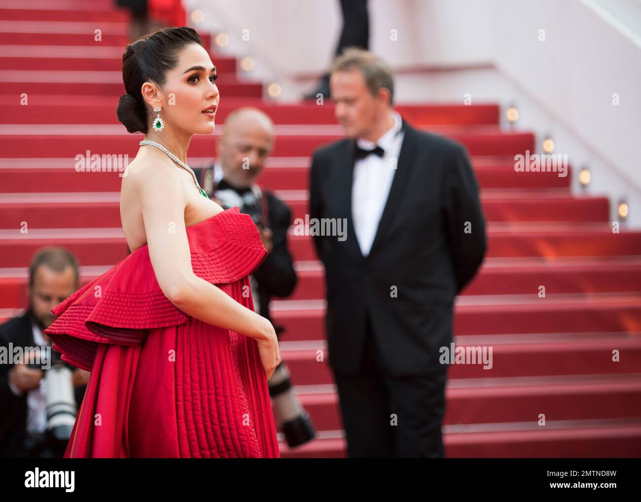 Araya Hargate poses for photographers upon arrival at the screening of ...
