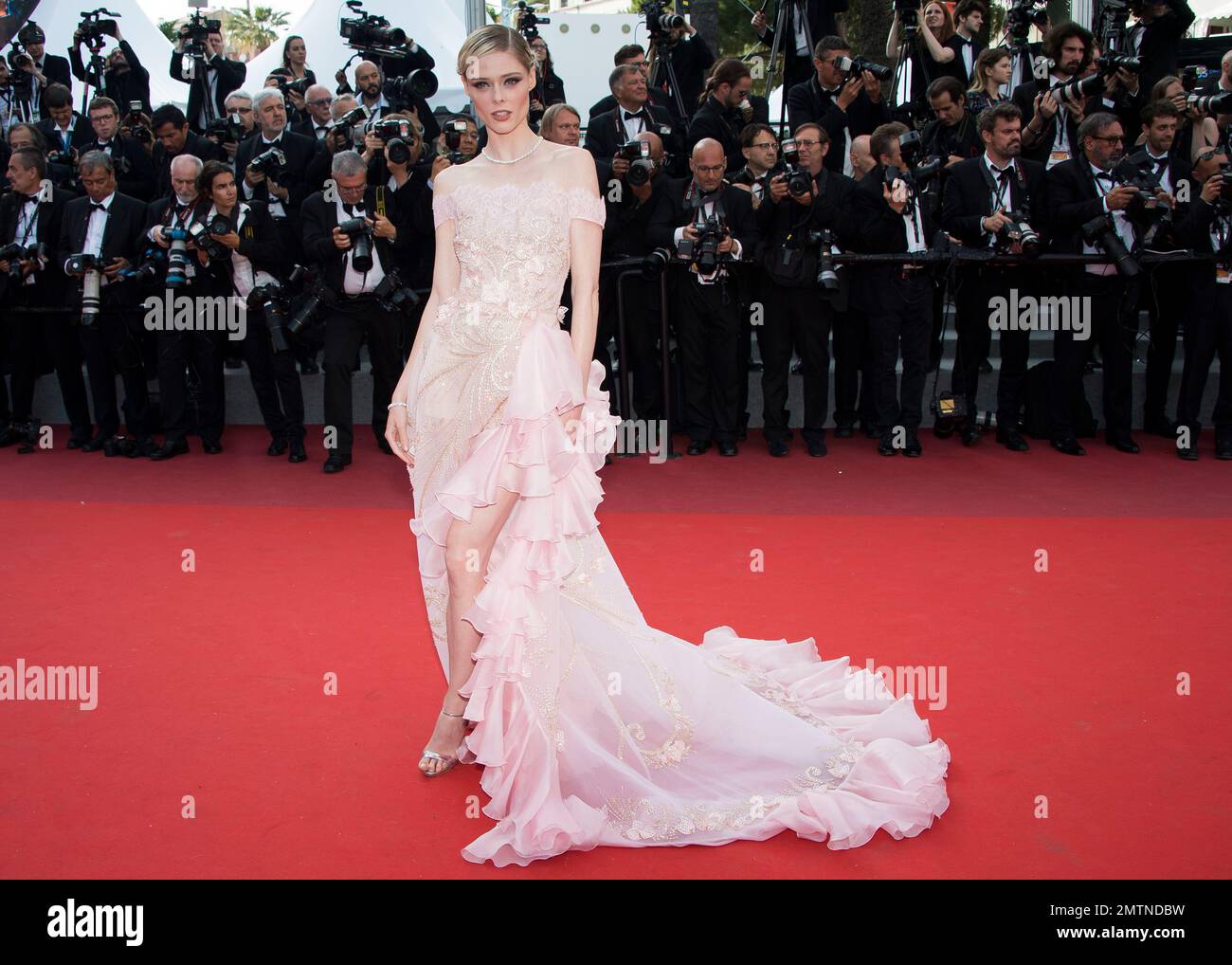 Coco Rocha poses for photographers upon arrival at the screening of the ...