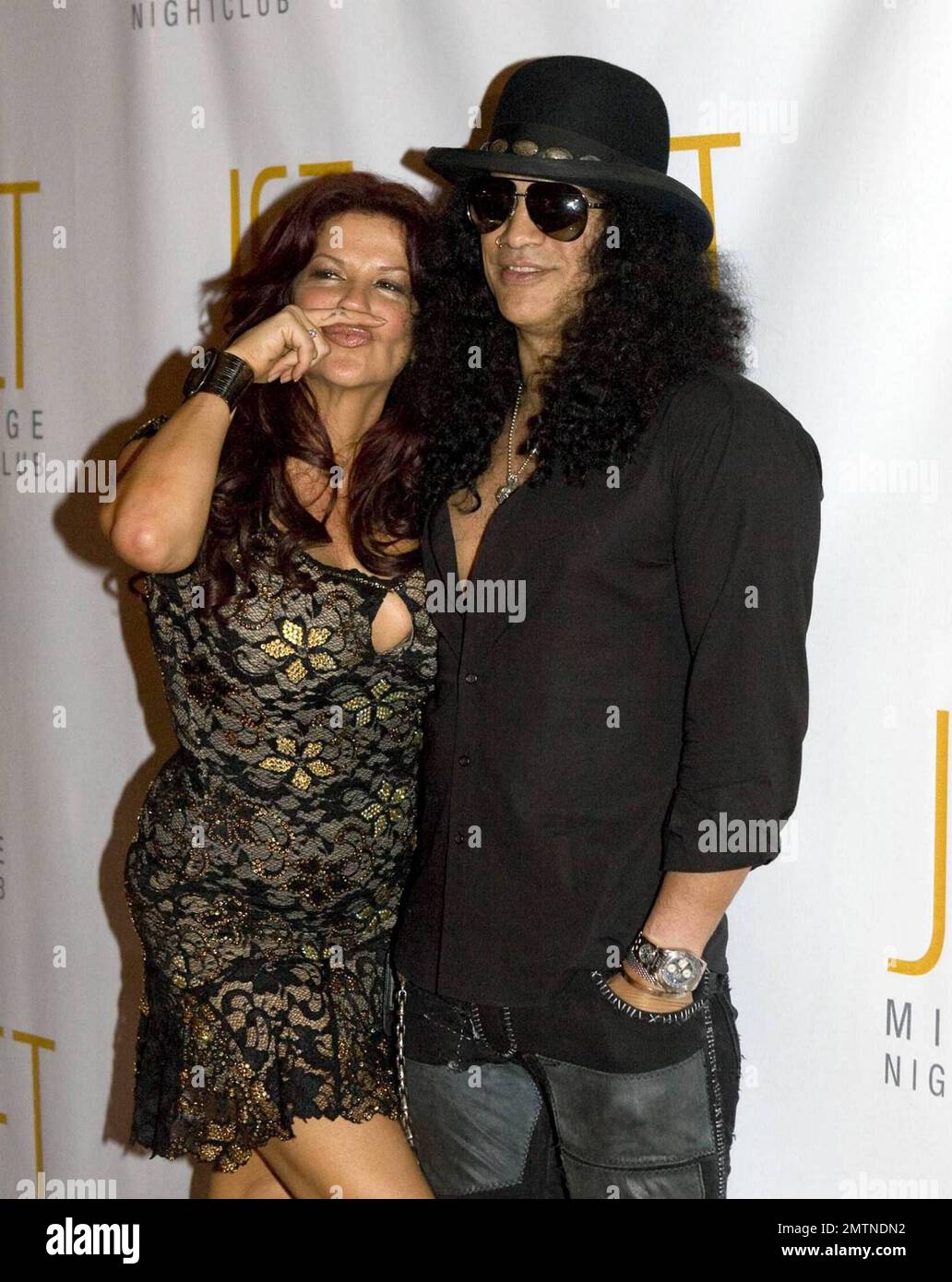 Perla Hudson And Slash At Slashs Birthday Party At Jet Nightclub In Las Vegas Nv 72409