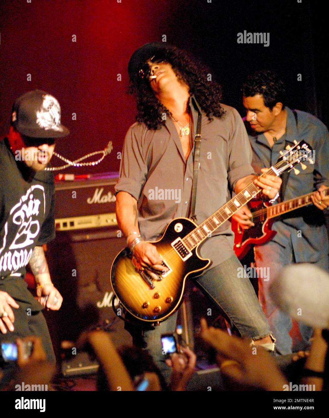 Exclusive!! Legendary guitar icon, Slash, sits in with hip hop icons B ...