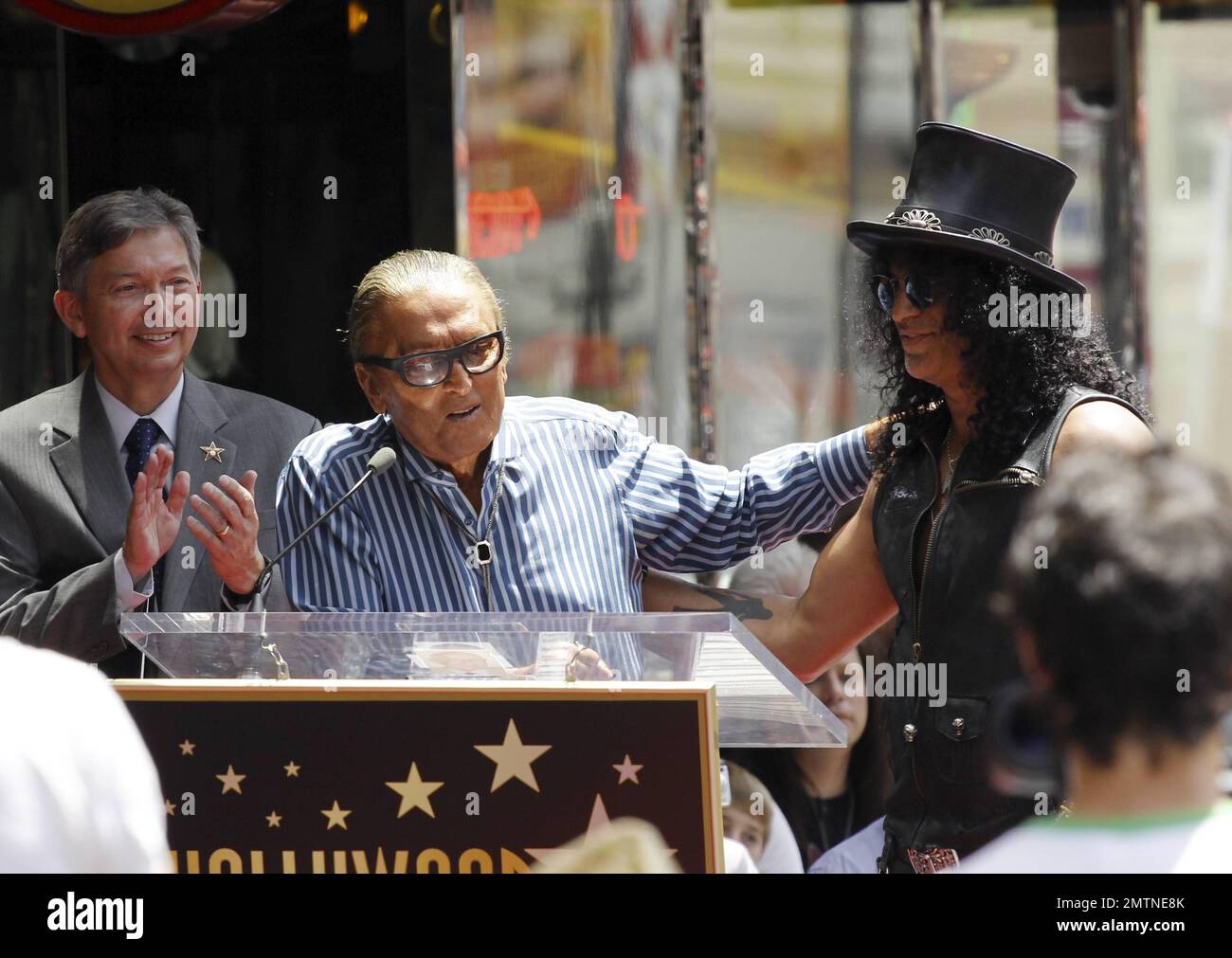 Guitarist Slash is inducted into the Hollywood Walk of Fame at the Hard ...