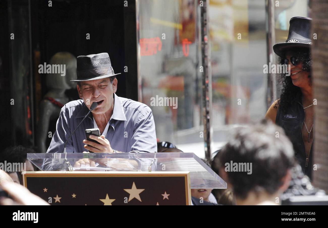 Guitarist Slash is inducted into the Hollywood Walk of Fame at the Hard ...