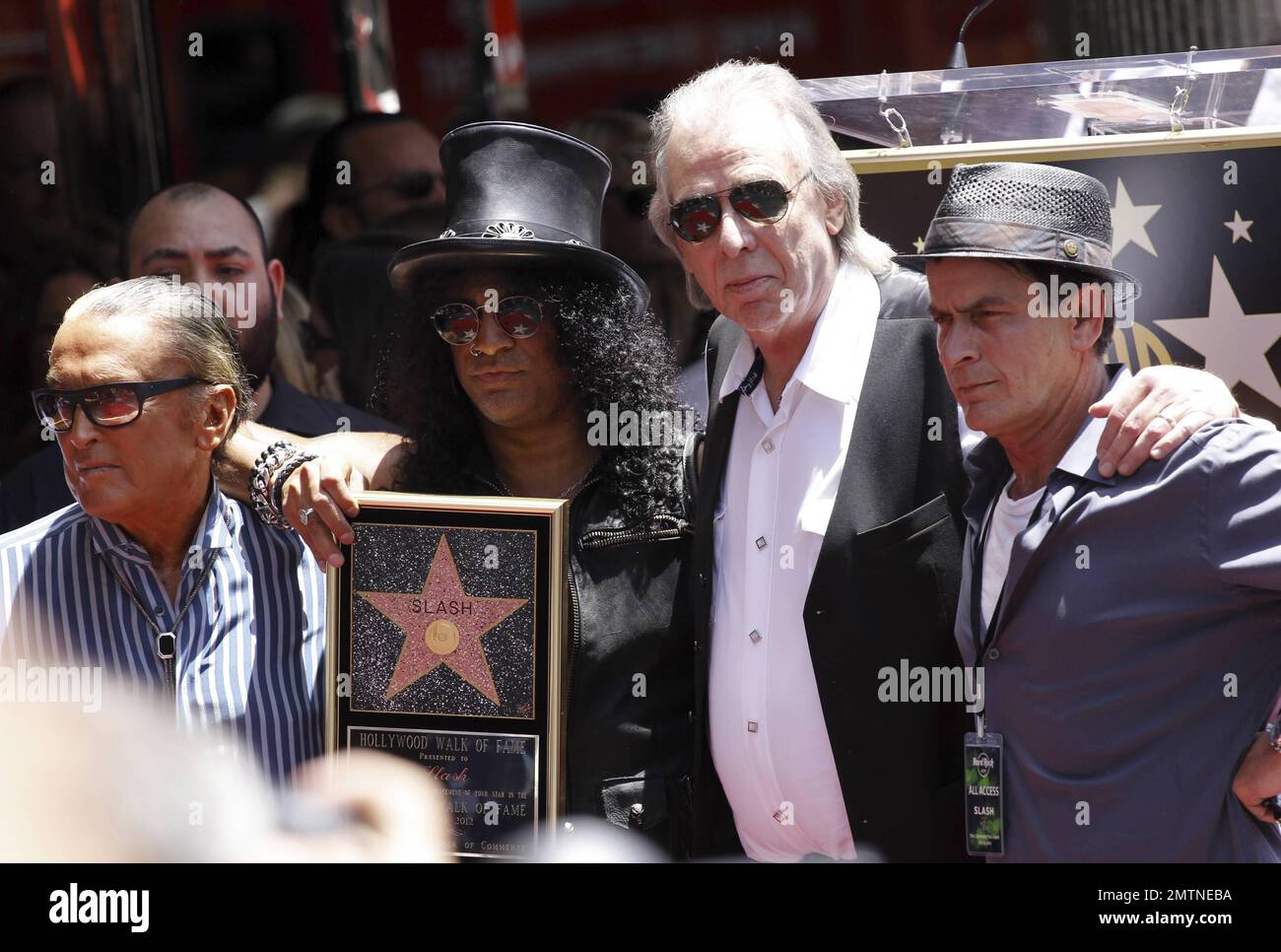Guitarist Slash is inducted into the Hollywood Walk of Fame at the Hard ...