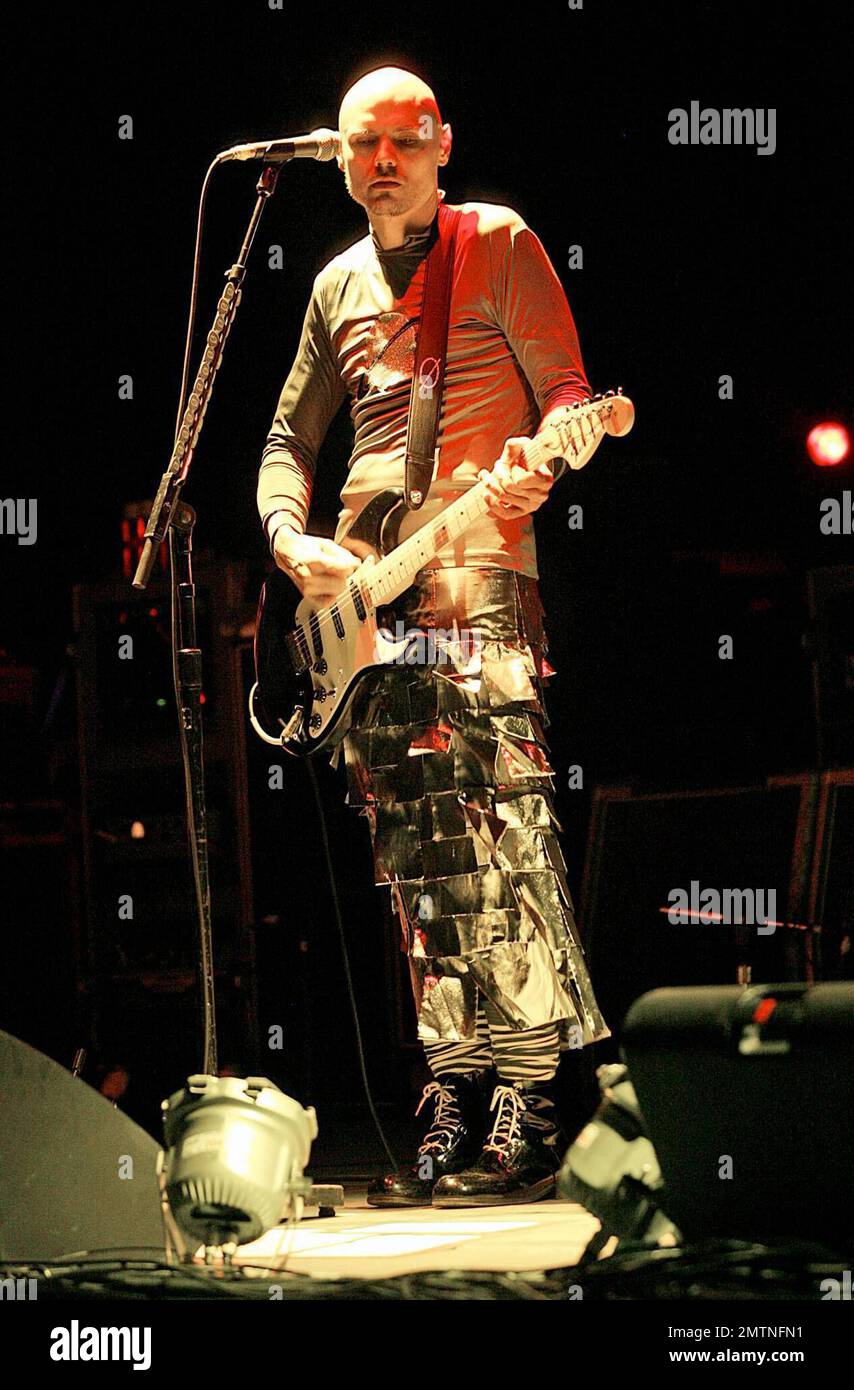 Singer Billy Corgan of The Smashing Pumpkins performs in concert at the ...