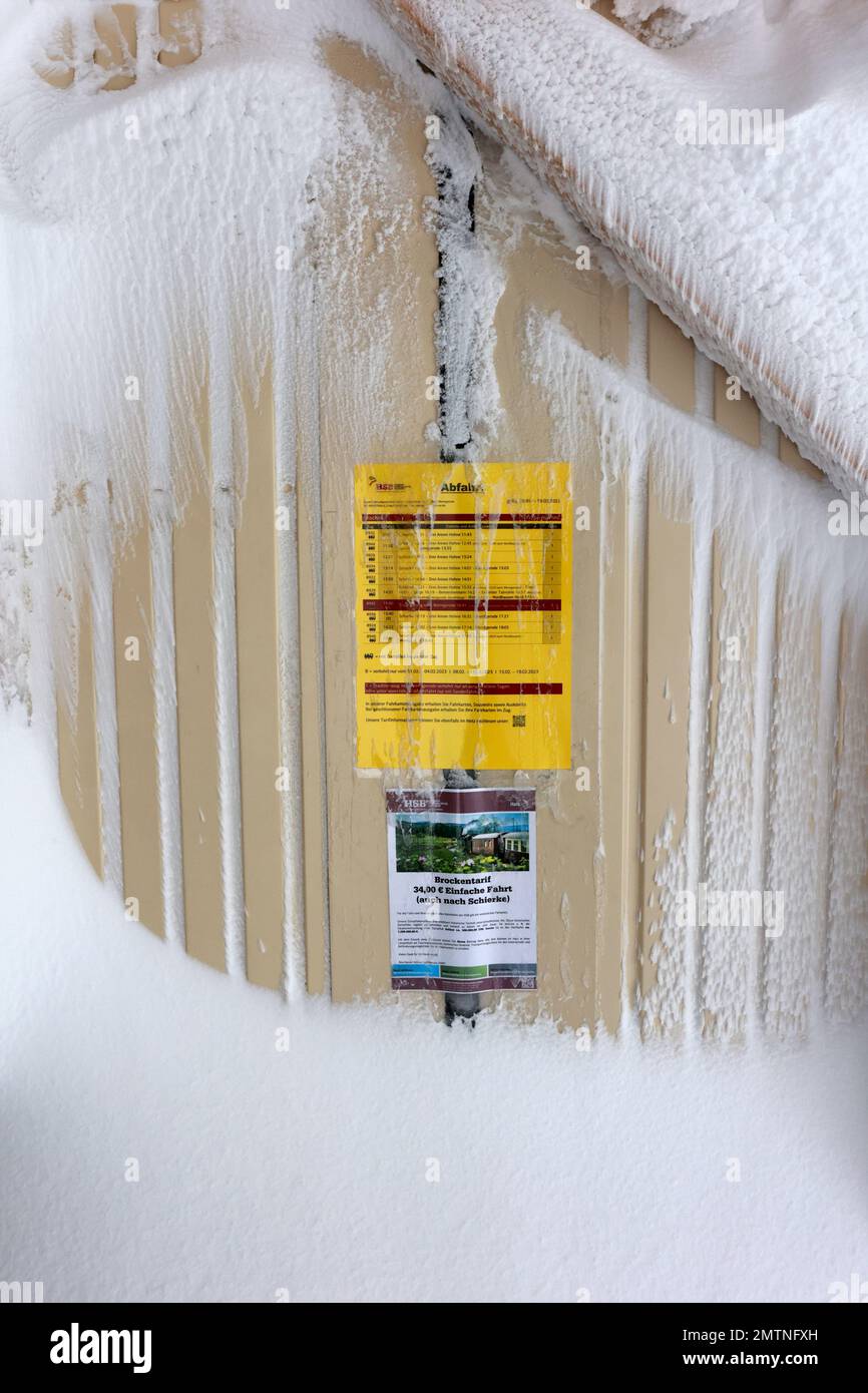 Schierke, Germany. 01st Feb, 2023. Mountains of snow pile up in the ...