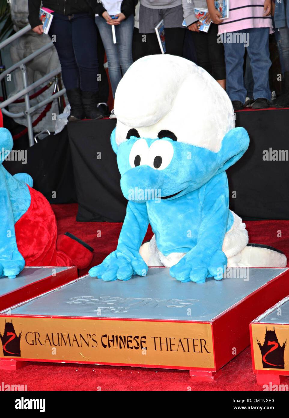 Clumsy at The Smurfs handprint and footprint ceremony held at Grauman's ...