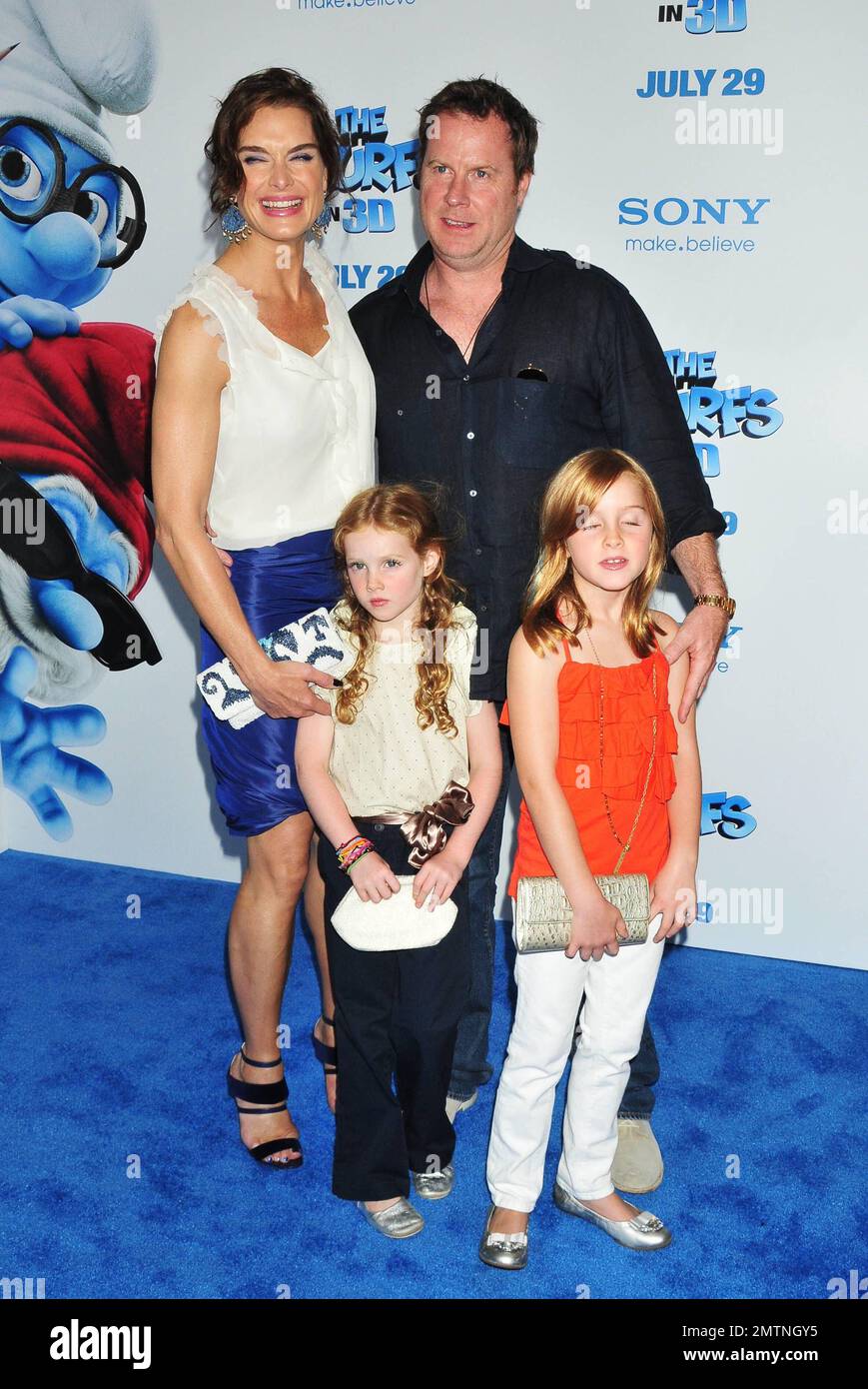 Brooke Shields and family at the Word Premiere of Columbia Pictures ...