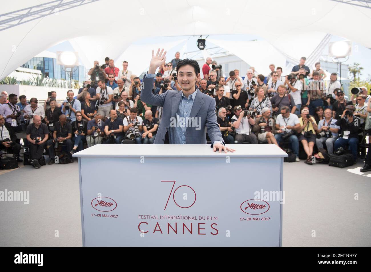 Actor Ryuhei Matsuda poses for photographers during the photo call for ...