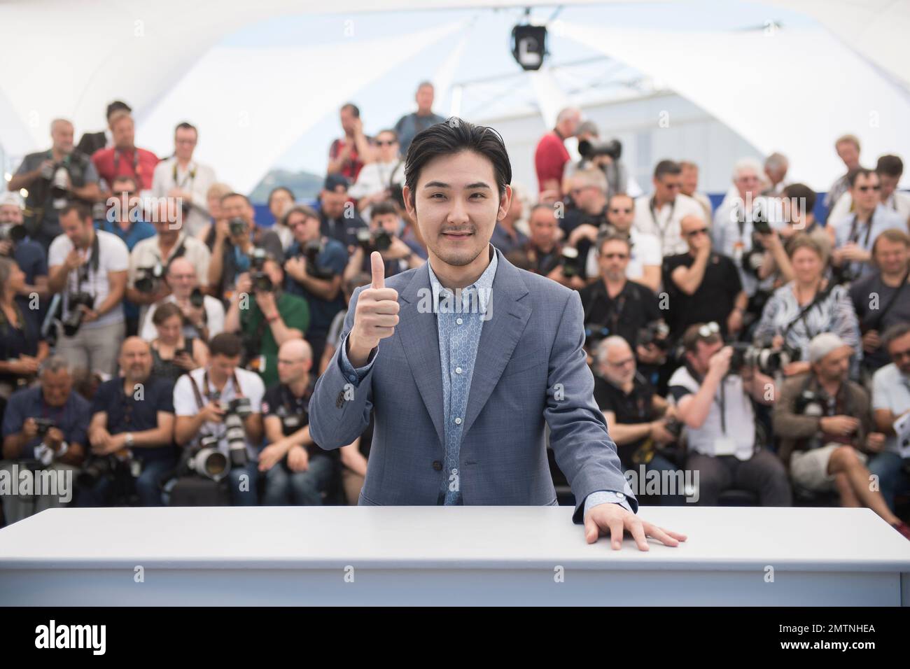 Actor Ryuhei Matsuda poses for photographers during the photo call for ...