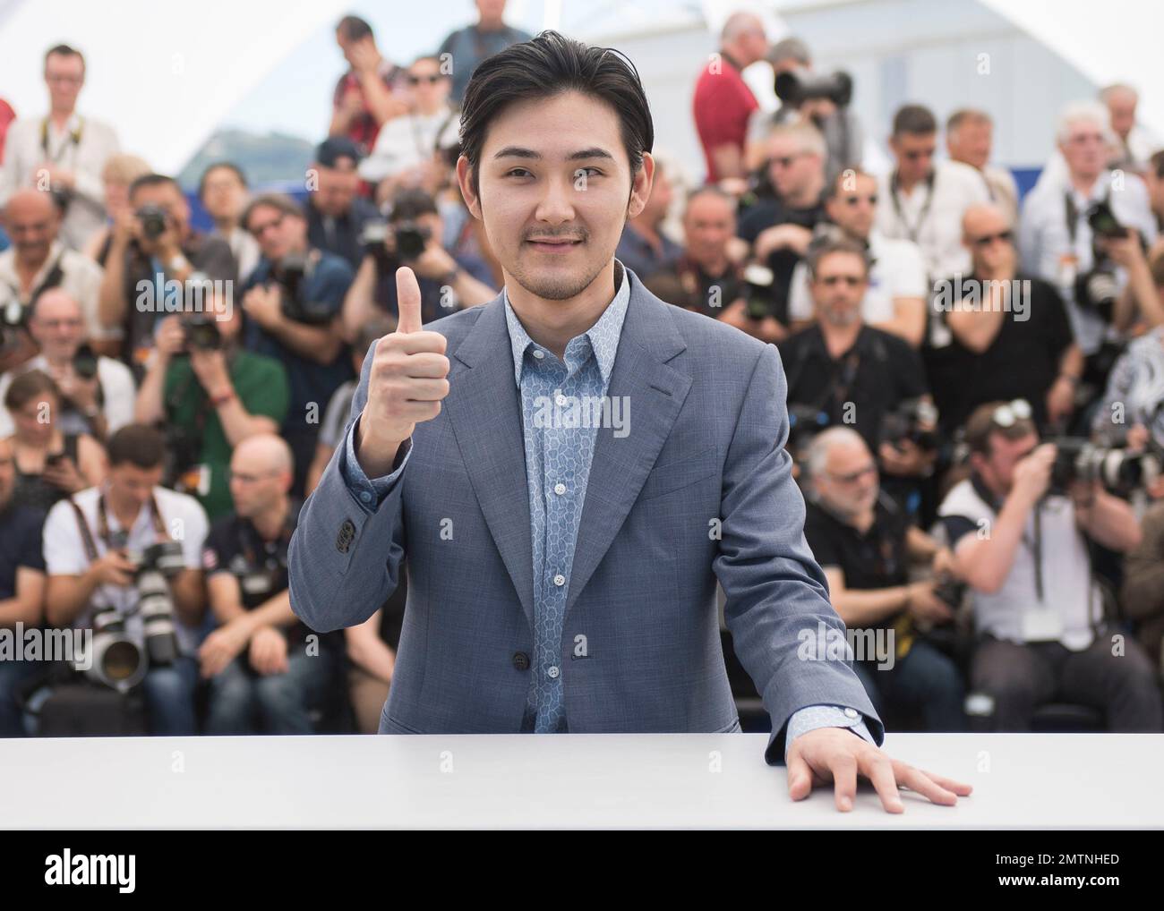 Actor Ryuhei Matsuda poses for photographers during the photo call for ...
