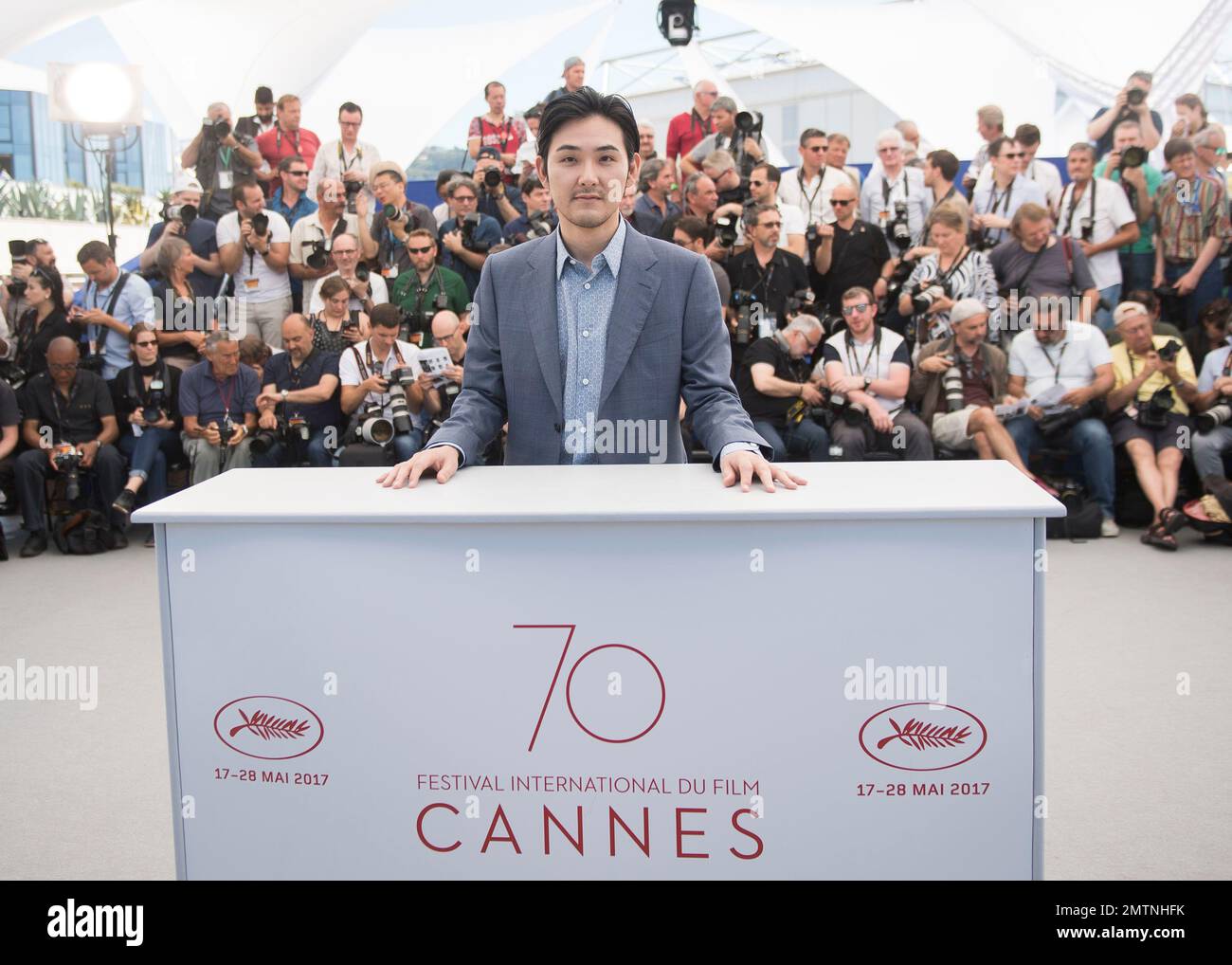 Actor Ryuhei Matsuda poses for photographers during the photo call for ...