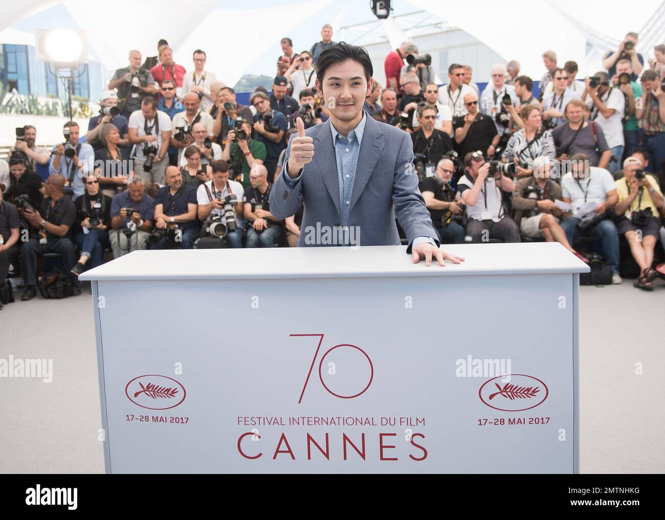 Actor Ryuhei Matsuda poses for photographers during the photo call for ...