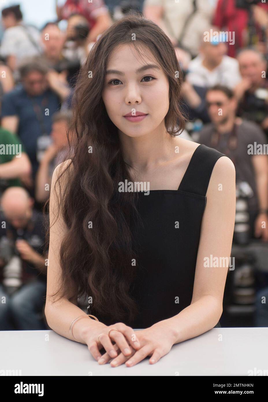 Actress Kim Minhee poses for photographers during the photo call for the film Claire's Camera at ...