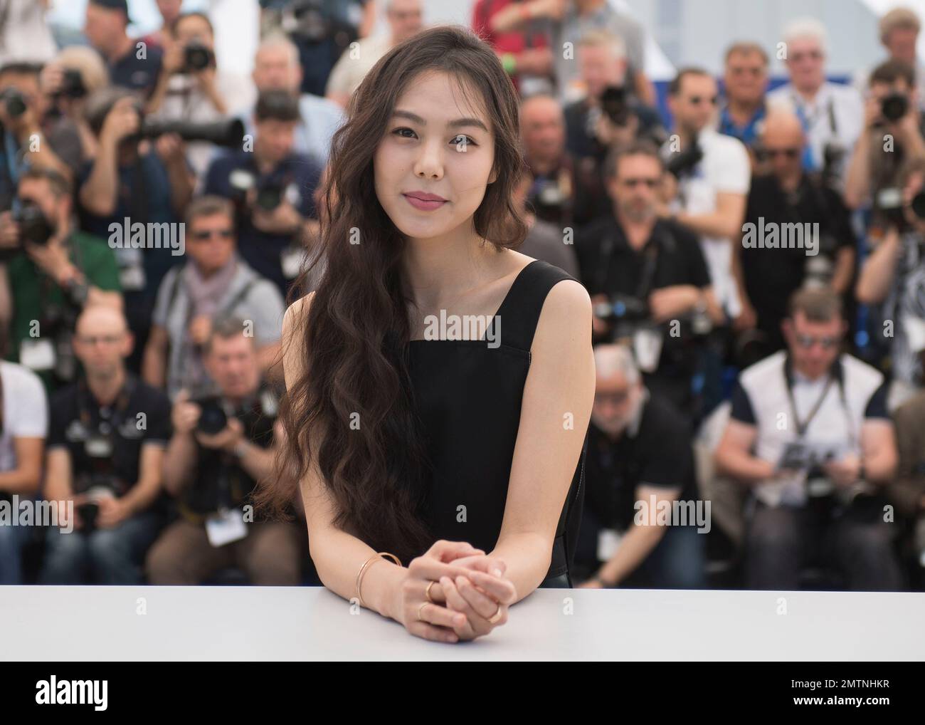 Actress Kim Minhee poses for photographers during the photo call for the film Claire's Camera at ...